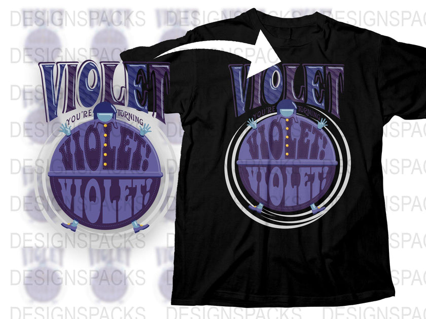 Fun Violet Talking Drawing Print Png Digital Download