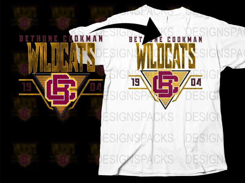 Bethune-Cookman Wildcats 1904 Logo Png Digital Download
