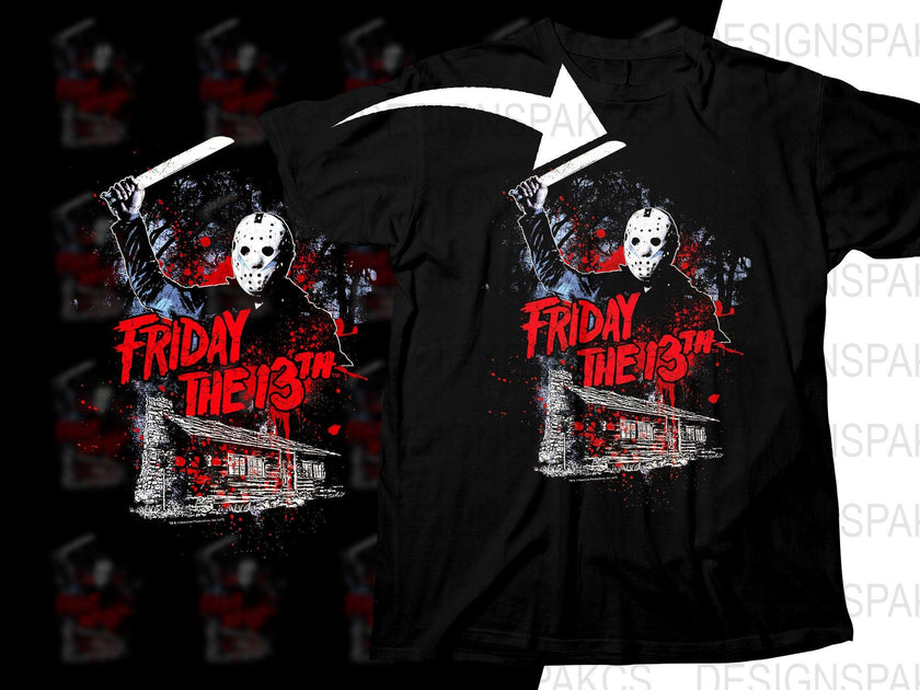 Friday the 13th Design Splatter Graphic Png Digital Download