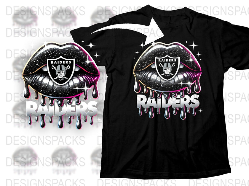 Las Vegas Raiders Dripping Lips Graphic Png Digital Download