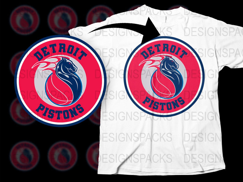DET NBA Baskeball Png Digital Download