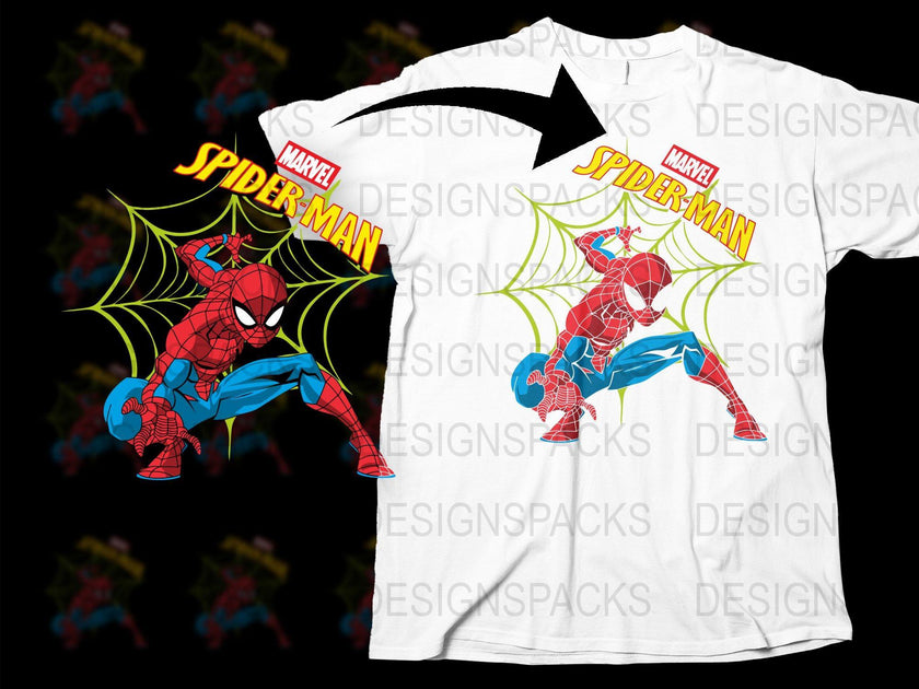 Marvel Spider-Man Web Design Graphic Png Digital Download