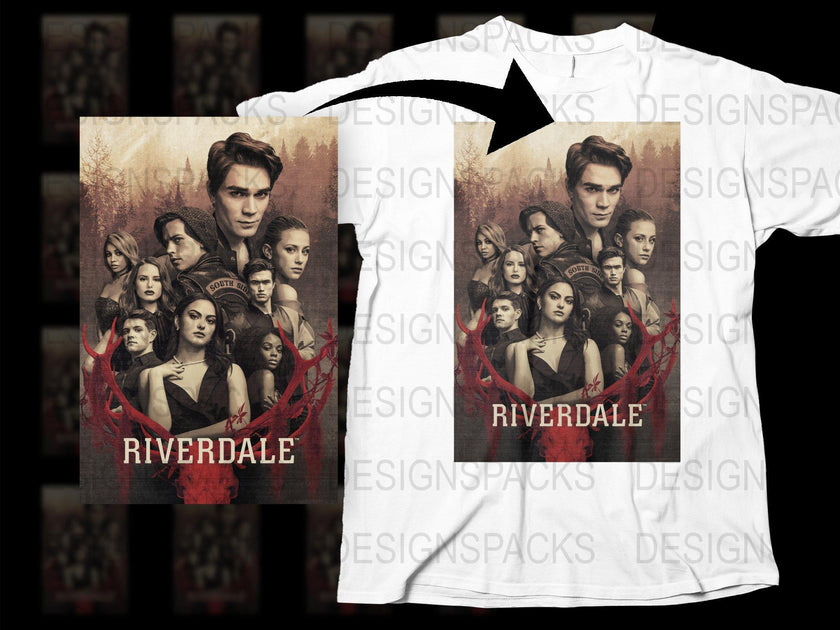 Riverdale TV Show Artistic Group Poster Png Digital Download