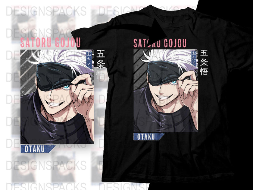 Satoru Gojou Graphic Anime Png Digital Download