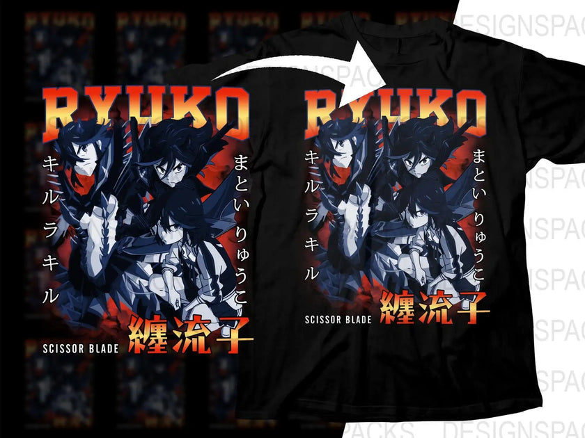 Ryuko Scissor Blade Anime Bootleg Png Digital Download