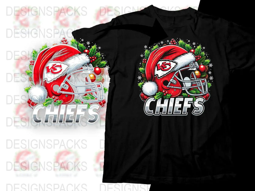 Kansas City Chiefs Christmas Helmet Png Digital Download