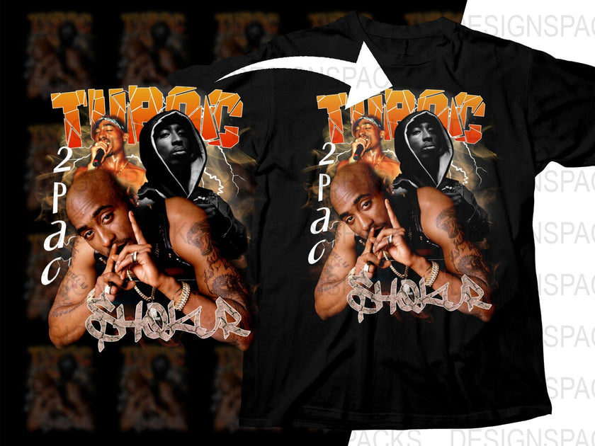 Iconic Tupac Shakur Graphic Design Png Digital Download
