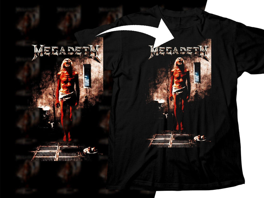 Megadeth Rock Art Distorted Album Cover Png Halftone Digital Download