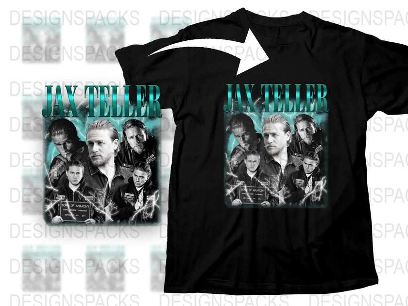 Jax Teller Sons of Anarchy Bootleg Style Graphic Png Digital Download