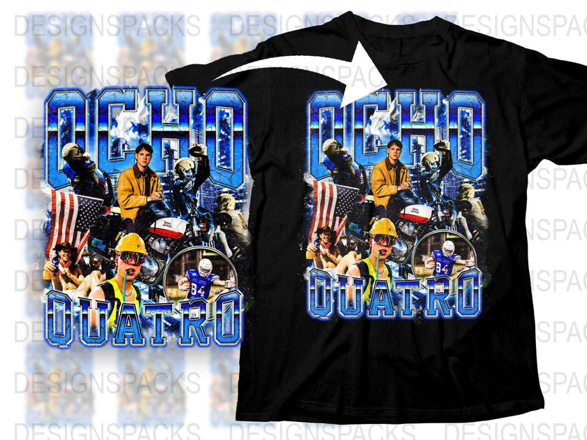 OCHO featuring QUATRO Bootleg Graphic Print Png Digital Download