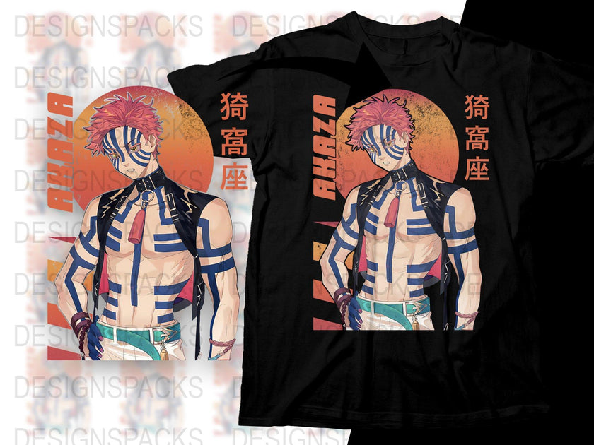 Akaza Colorful Unique Design Png Digital Download