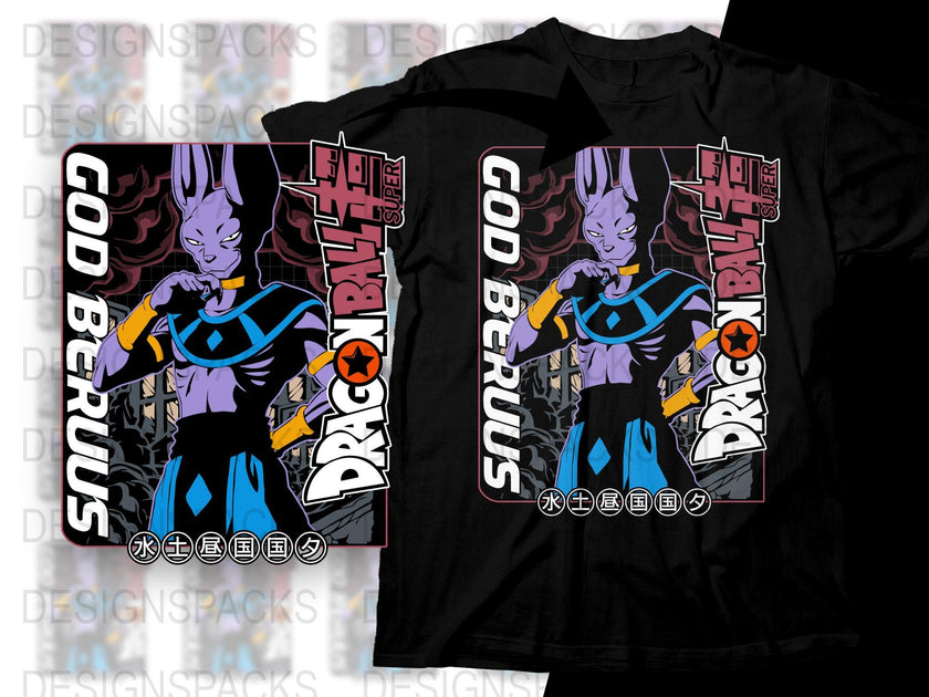 Dragon Ball Super God Beerus Design Png Digital Download