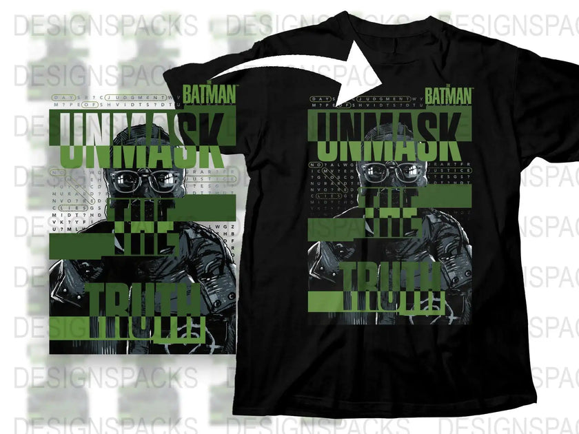Unmask The Truth The Batman Png Digital Download