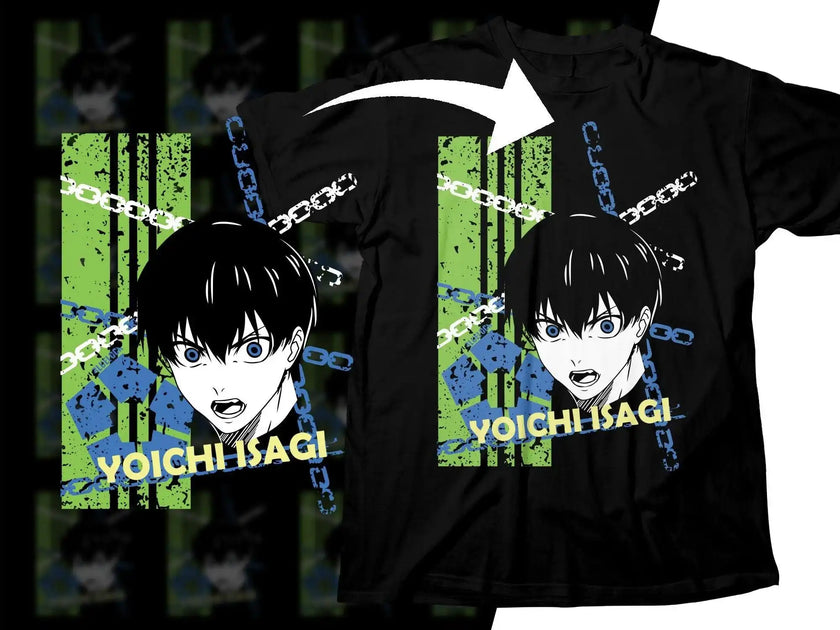 Blue Lock Yoichi Isagi Unique Anime Character Art with Chains Graphic