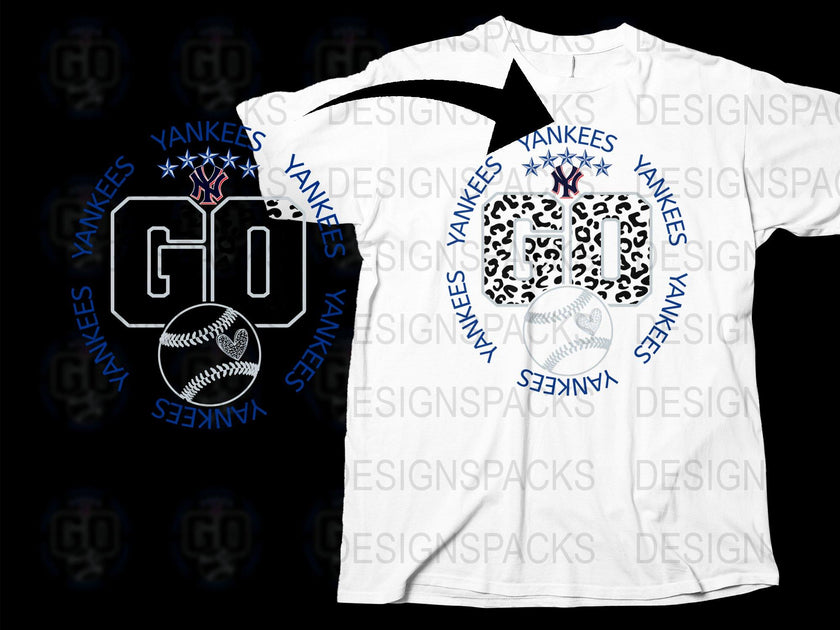 Yankee Team 60 Leopard Print Baseball Png Digital Download