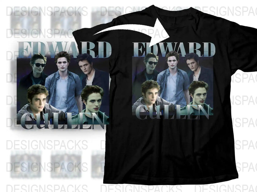 Edward Cullen Portraits Photo Collage Twilight Bootleg Png Digital Dow