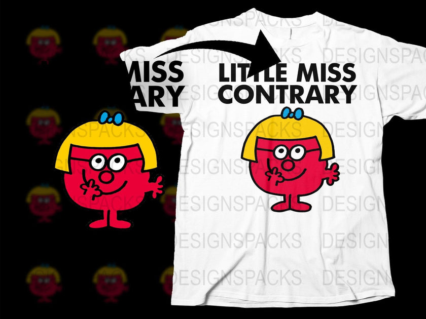 Little Miss Contrary Character Graphic Png Digital Download