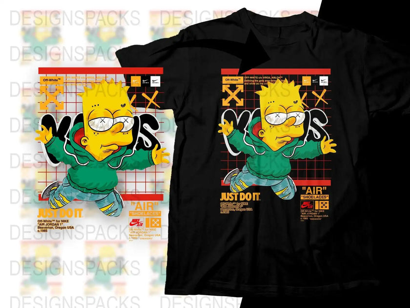 Bart Simpson Streetwear Graphic Png Digital Download