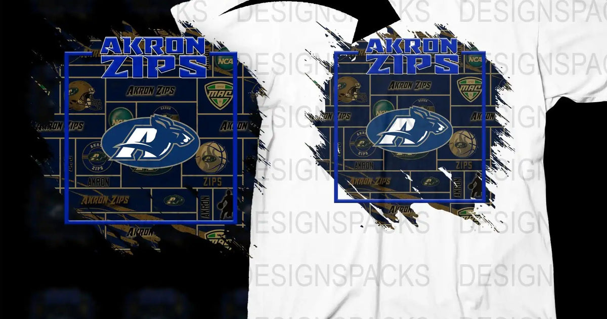 Akron Zips Team Logo Graphic Design Pattern Png Digital Download ...