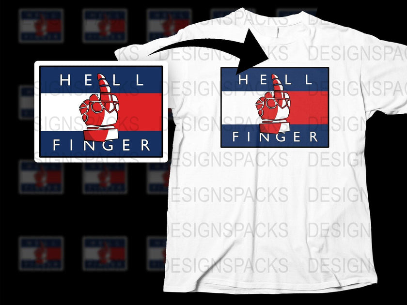 Brand Parody HELL FINGER Png Digital Download