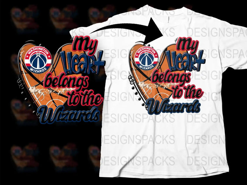 Washington Wizards NBA Baskeball Png Digital Download