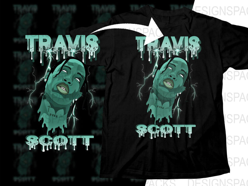 Travis Scott Dripping Design Graphic Printed Png Digital Download