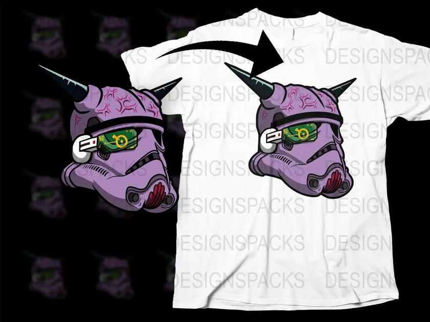Trendy Cyberpunk Stormtrooper Design Png Digital Download