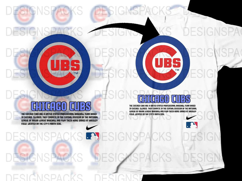 Chicago Cubs Logo and Team Png Digital Download