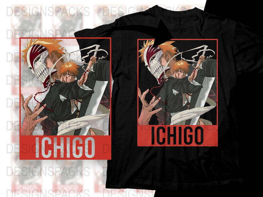 Bleach Ichigo Masked Transformations Graphic Png Digital Download
