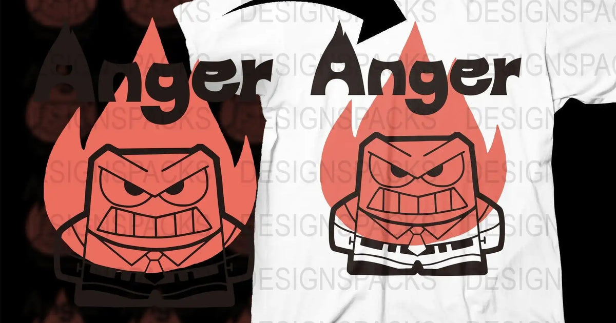 Anger Character Graphic Print Png Digital Download – DESIGNSPACKS