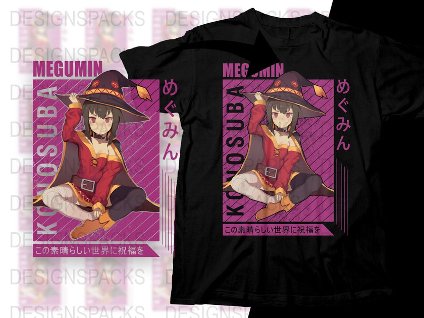 Unique Megumin Konosuba Graphic Design Png Digital Download