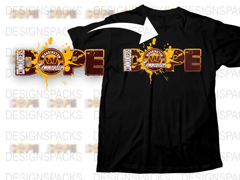 DOPE Washington Commanders Football Logo Team Name Png Digital Downloa