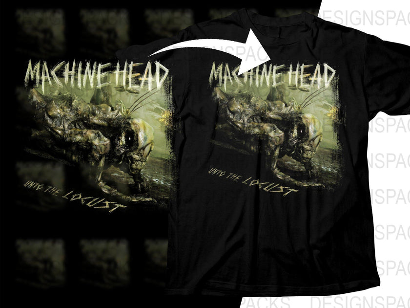 Machine Head Into The Locust Album Cover Rock Band Graphic Png Halfton