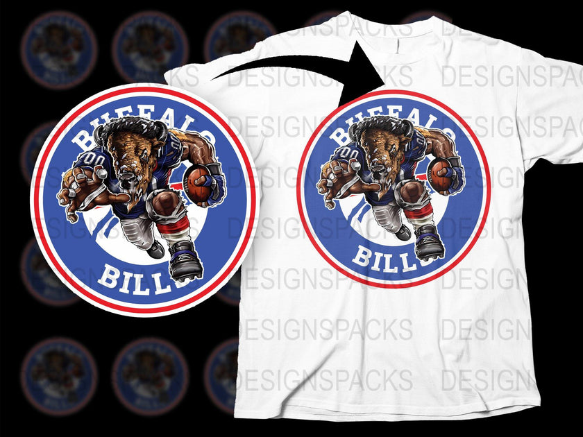 Buffalo Bills Charging Buffalo Graphic Png Digital Download