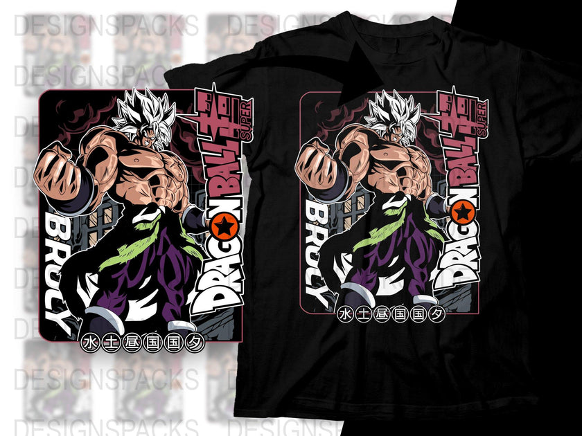 Dragon Ball Super Broly Powerful Design Png Digital Download