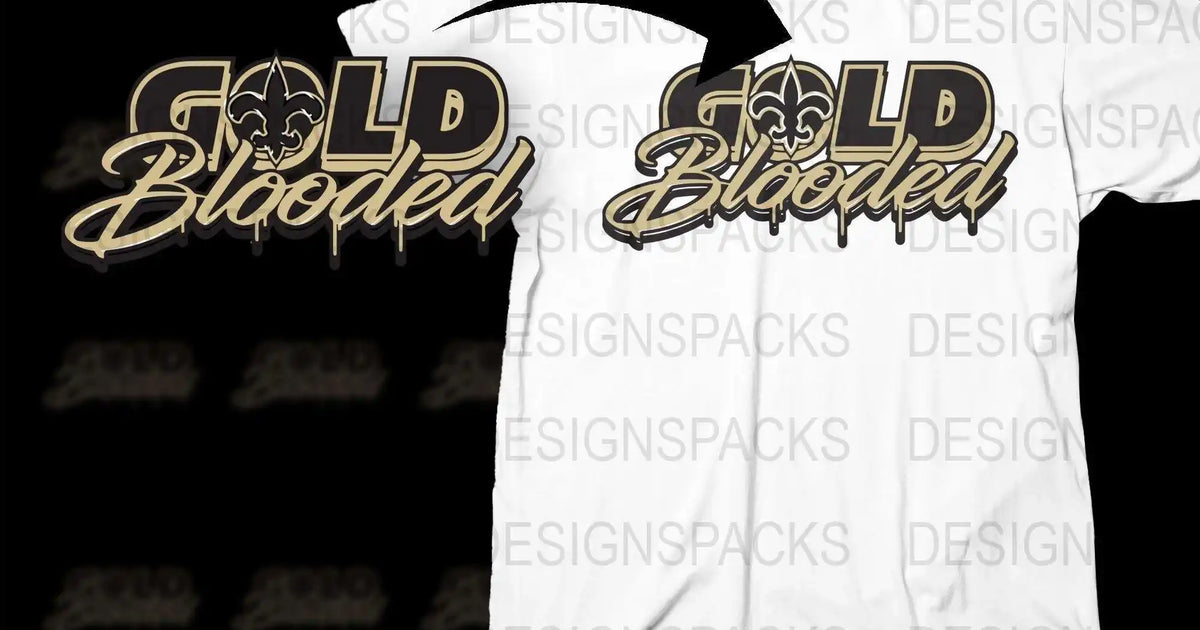 New Orleans Saints Gold Blooded Football Team Logo Png Digital Downloa ...
