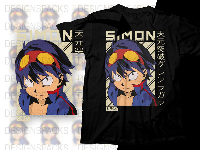 Simon Anime Graphic Png Digital Download