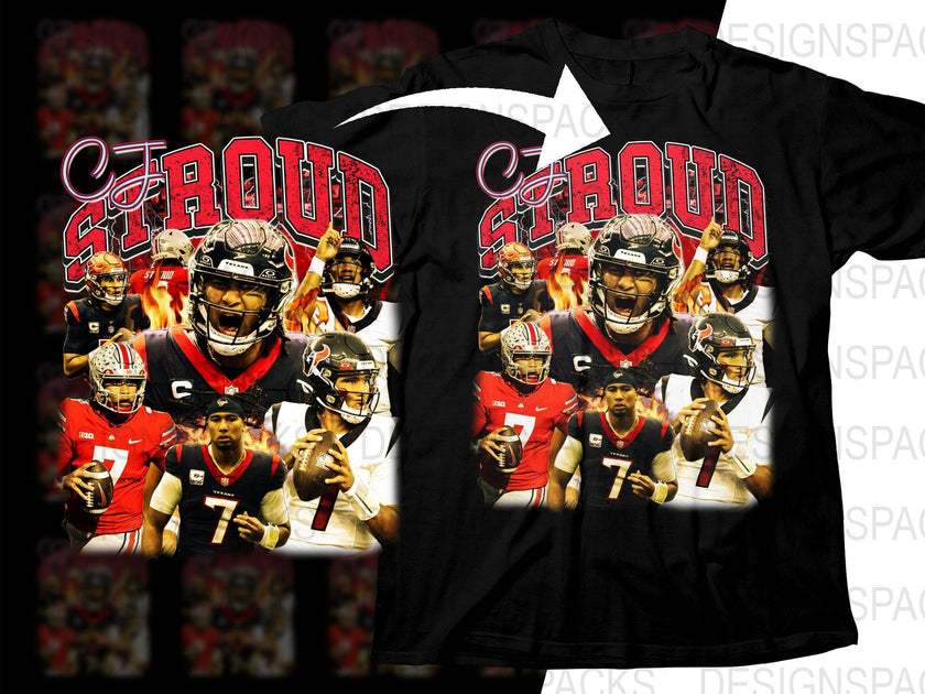 Dynamic CJ Stroud Bootleg Football Fan Png Digital Download