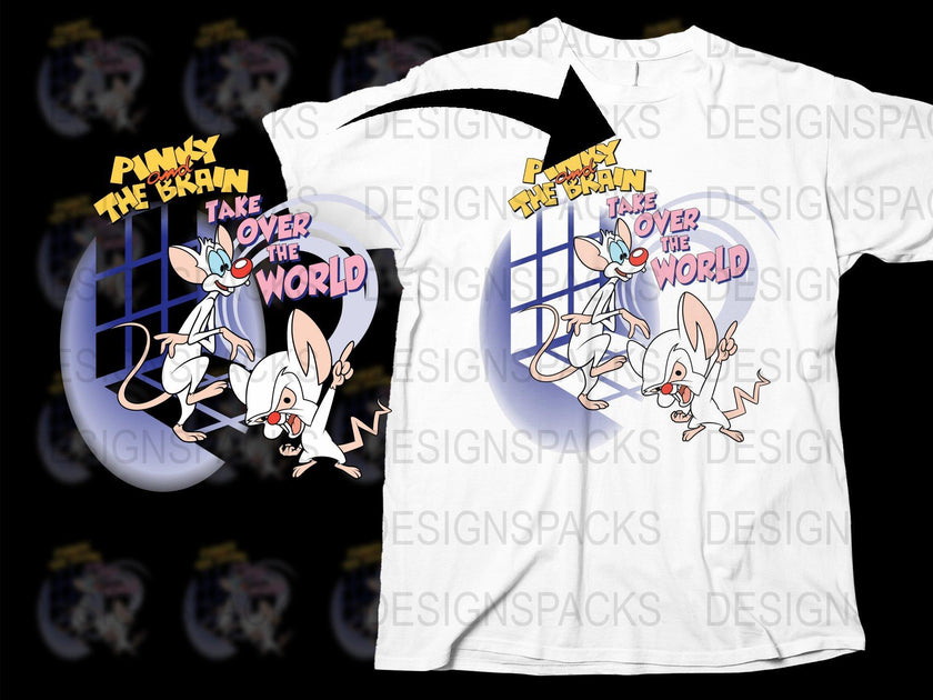 Pinky and the Brain Take Over the World Png Digital Download