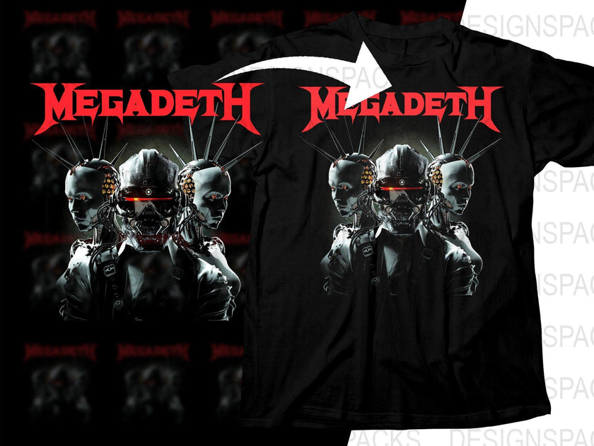 Megadeth Rock Music Band Art Design Graphic Png Halftone Digital Downl