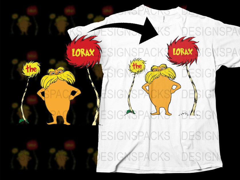 The Lorax Fun Vibrant Graphic Design Png Digital Download