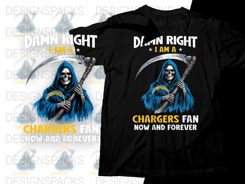 Grim Reaper Football Los Angeles Chargers Png Digital Download