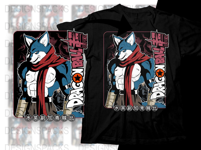 Fierce and Bold Dragon Ball Super Png Digital Download