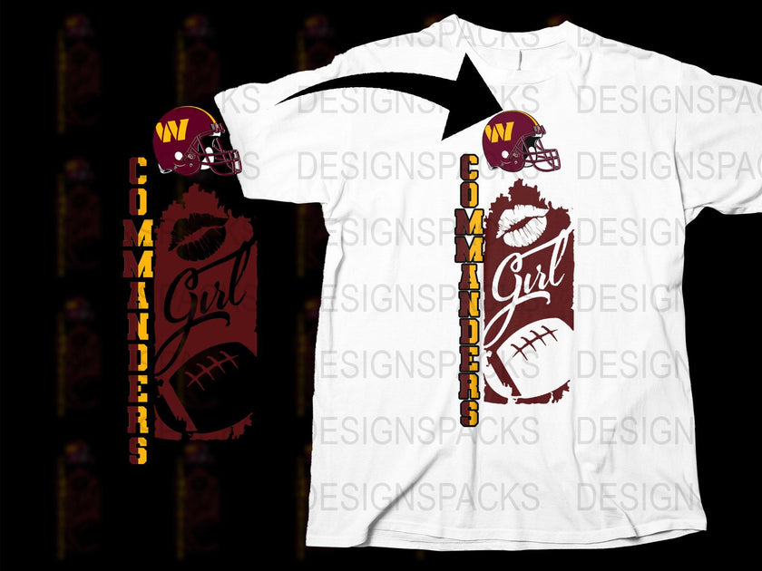 Washington Commanders Girl Football Logo Png Digital Download