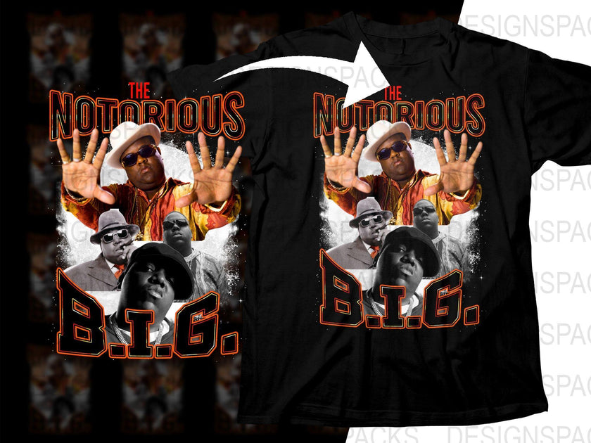 The Notorious B.I.G. Graphic Print Iconic Music Png Digital Download