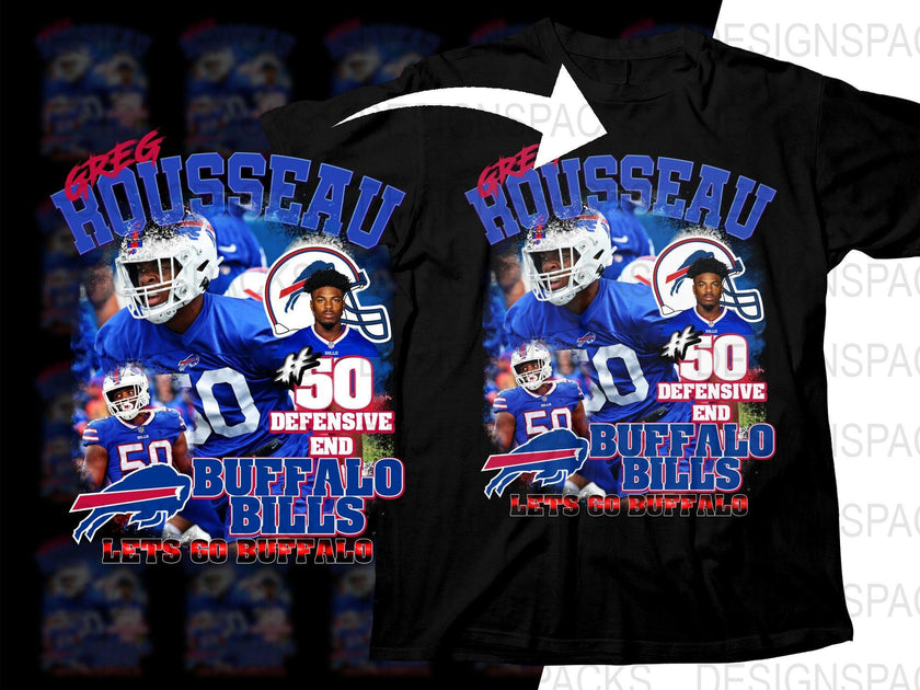 Greg Rousseau Buffalo Bills Defensive End Png Digital Download