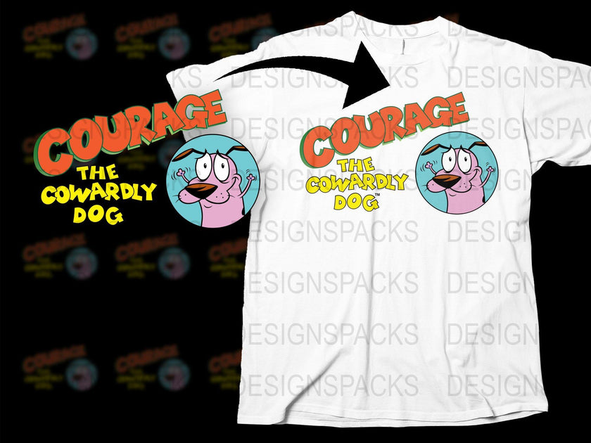 Courage the Cowardly Dog Graphic Png Digital Download