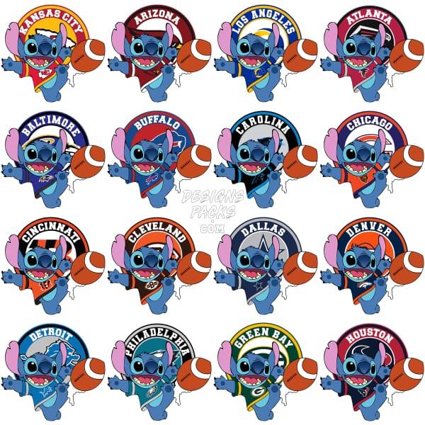 32 Cartoon Alien Football Designs Bundle PNG