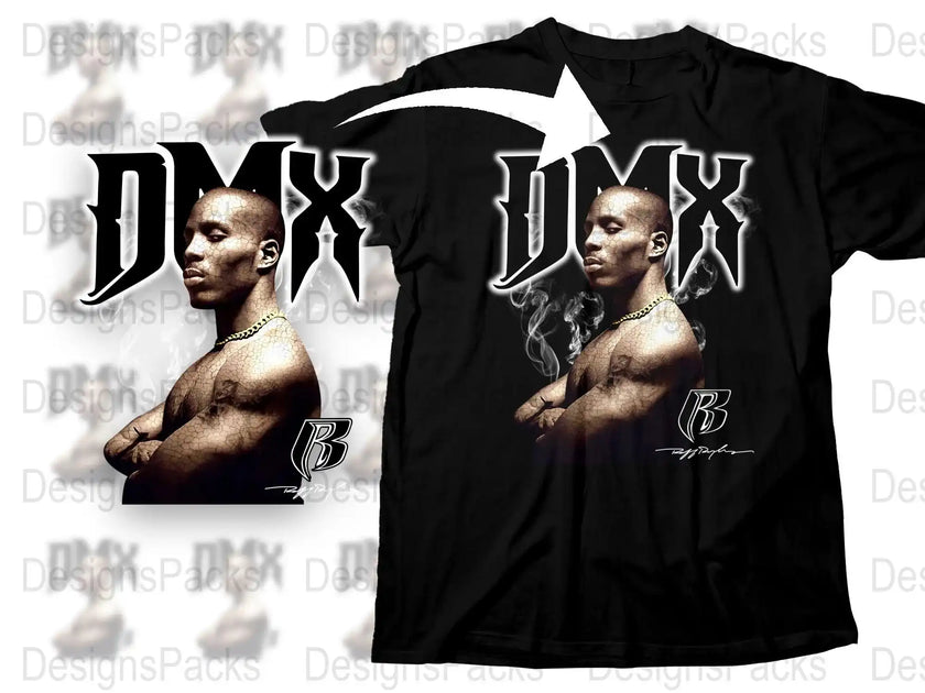 DMX Portrait Logo Bold Design Png Digital Download
