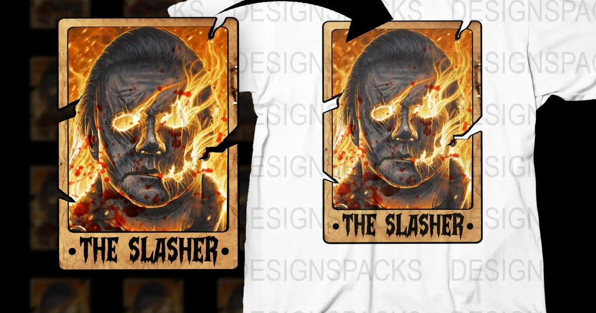 The Slasher Halloween Character Graphic Png Digital Download – DESIGNSPACKS